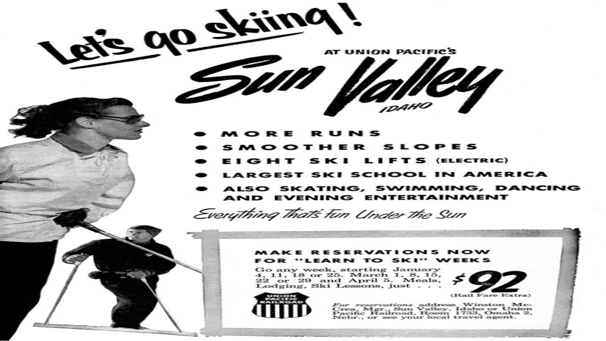 Ads from the Past: Sun Valley, 1952 | Skiing History